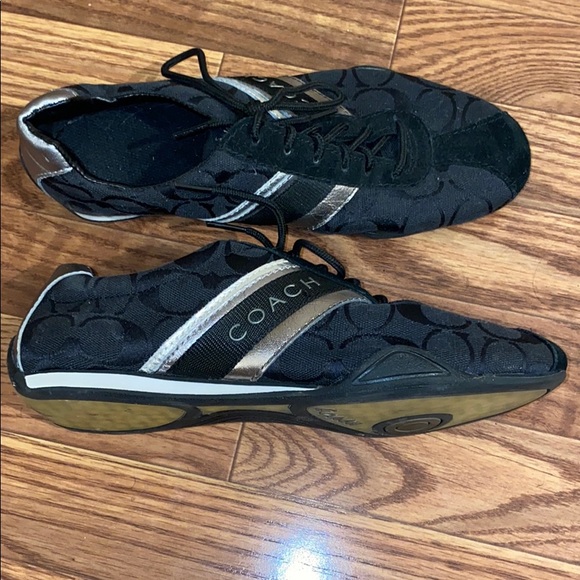 Coach | Shoes | Coach Black Tennis Sneakers | Poshmark